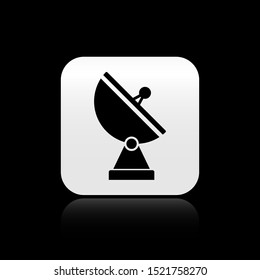 Black Radar Icon Isolated On Black Stock Vector (Royalty Free ...