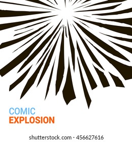 Black Radial Explosion Speed Lines Isolated Stock Vector (Royalty Free ...