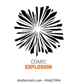 Black Radial Explosion Speed Lines Isolated Stock Vector (Royalty Free ...