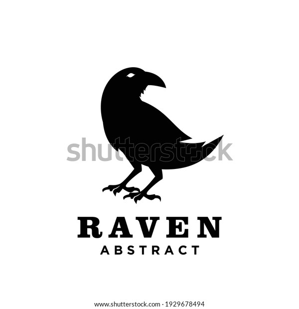 Black Raven Logo Icon Design Stock Vector (Royalty Free) 1929678494 ...