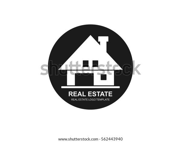 Black Real Estate Circle Vector Icon Stock Vector (Royalty Free ...