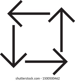 Black Rectangle Vector Arrow Icon Stock Vector (Royalty Free ...