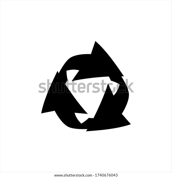 Black Recycling Logo Vector Illustration Isolated: เวกเตอร์สต็อก (ปลอด ...