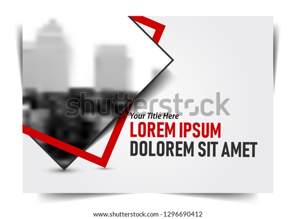 Black Red Cover Page Widescreen Layout Stock Vector (Royalty Free ...