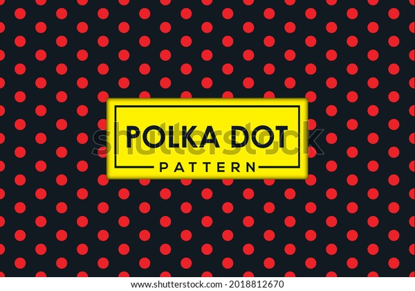 Black Red Polka Dot Seamless Pattern Stock Vector (Royalty Free ...