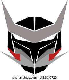 Black Red Robot Mask Logo Stock Vector (Royalty Free) 1992033728 ...