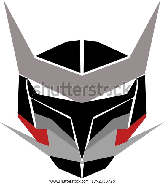 Black Red Robot Mask Logo Stock Vector (Royalty Free) 1992033728 ...