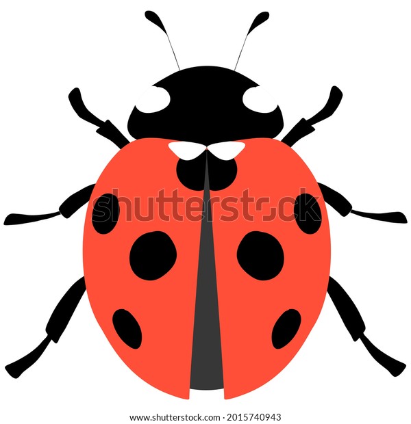 Black Red Seven Dots Ladybug Vector Stock Vector (Royalty Free ...
