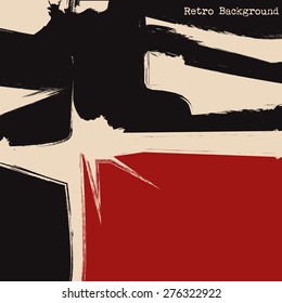 Black Red Squares Cubism Background Vector Stock Vector (Royalty Free ...