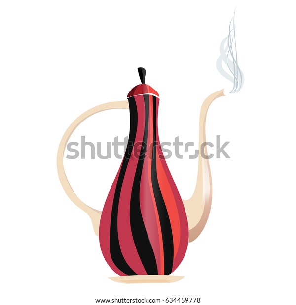Black Red Striped Coffee Pot Vectors Stock Vector (Royalty Free ...