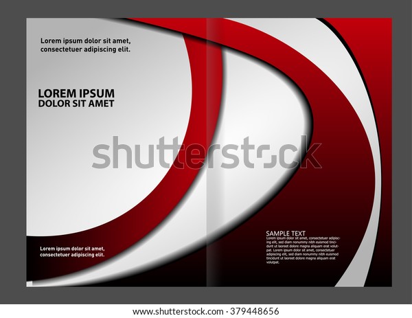 Black Red Template Advertising Brochure Stock Vector (Royalty Free ...