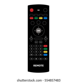 Black Remote Control Television Vector Stock Vector (Royalty Free ...