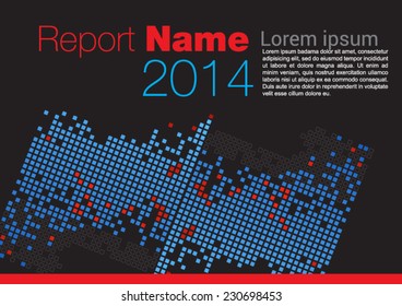 Black Report Creative Horizontal Cover Template Stock Vector (Royalty ...