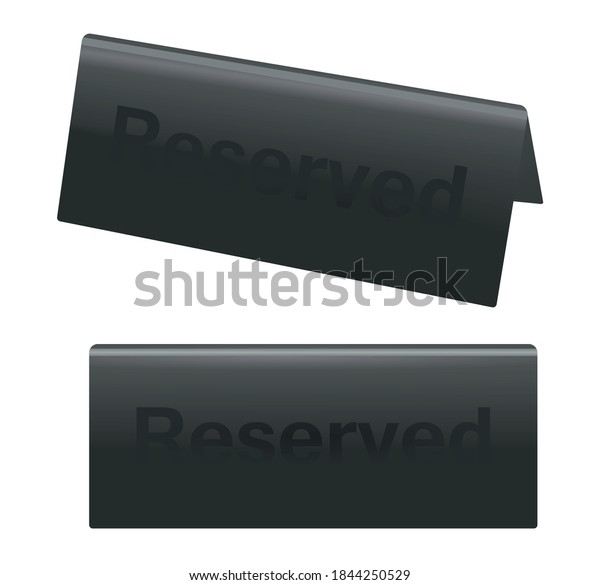 Black Reserved Sign Vector Illustration Stock Vector (Royalty Free ...