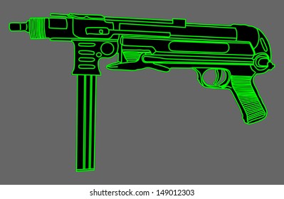 Rifle Vector Illustration Isolated On White Stock Vector (Royalty Free ...