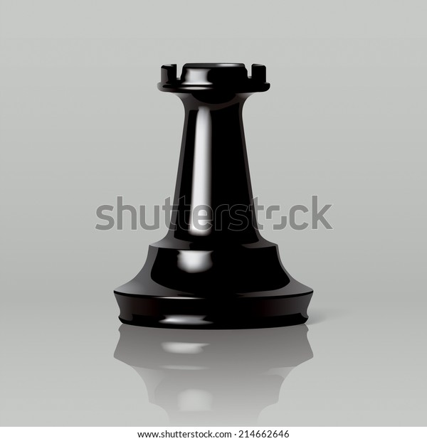 Black Rook Chess Piece Stock Vector (Royalty Free) 214662646 | Shutterstock