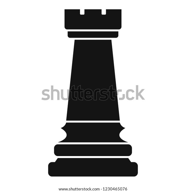 Black Rook Icon Simple Illustration Black Stock Vector (Royalty Free ...