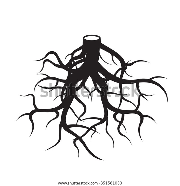 Black Roots Vector Illustration Stock Vector (Royalty Free) 351581030 ...