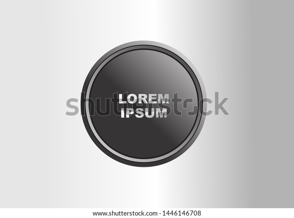 Black Round 3d Logo White Background Stock Vector (Royalty Free ...