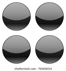 Black Round Icons Vector Illustration Isolated: vector de stock (libre ...