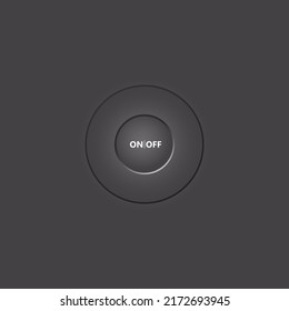 Black Round On Off Switch Switch Stock Vector (Royalty Free) 2172693945 ...