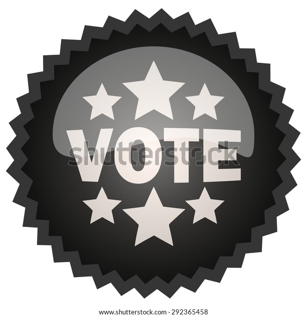 Black Round Retro Vote Sign Vector Stock Vector (Royalty Free ...