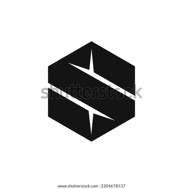 Black S Letter Logo Vector Design Stock Vector (Royalty Free ...