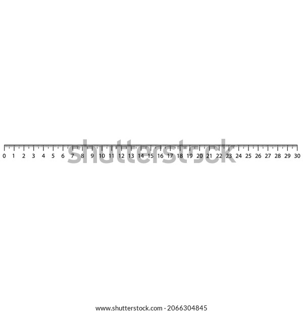 Black Scale Lines 1 30 On Stock Vector (Royalty Free) 2066304845 ...