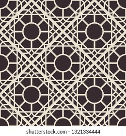 Black Seamless Texture Arabic Geometric Ornament Stock Vector (Royalty ...