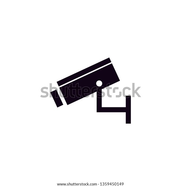 Black Security Camera Cctv White Background: vector de stock (libre de ...