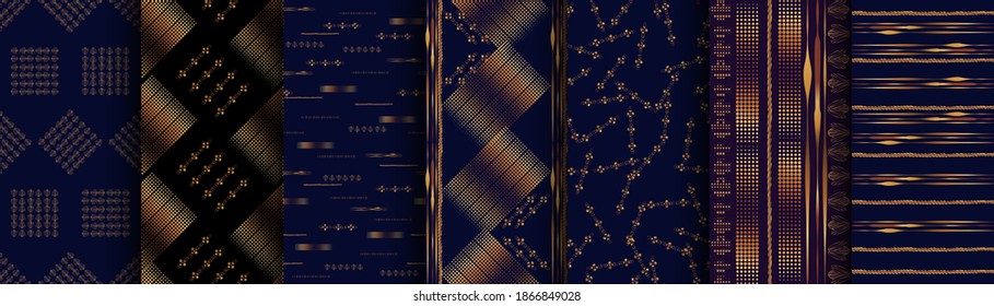 Black Set Vector Collection Etnic Line Stock Vector (Royalty Free ...
