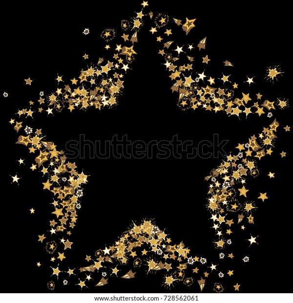 Black Shadow Star On Black Background Stock Vector (Royalty Free) 728562061