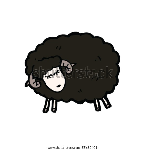 Black Sheep Cartoon Stock Vector (Royalty Free) 55682401 | Shutterstock