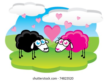 Black Sheep Love Stock Vector (Royalty Free) 74823520 | Shutterstock