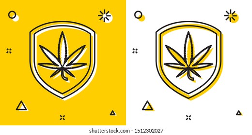 Black Shield Marijuana Cannabis Leaf Icon Stock Vector (Royalty Free ...