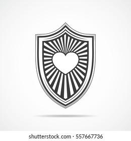 104 Flat Metal Heart Shape Shield Images, Stock Photos & Vectors ...
