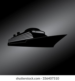 Black Ship Icons Stock Vector (Royalty Free) 336407510