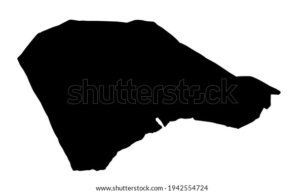 Black Silhouette Chebba City Map Tunisia Stock Vector (Royalty Free ...