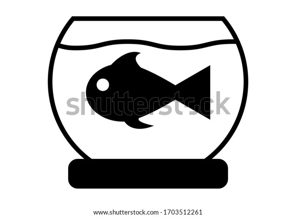 Black Silhouette Fish Tank Fish: เวกเตอร์สต็อก (ปลอดค่าลิขสิทธิ์ ...