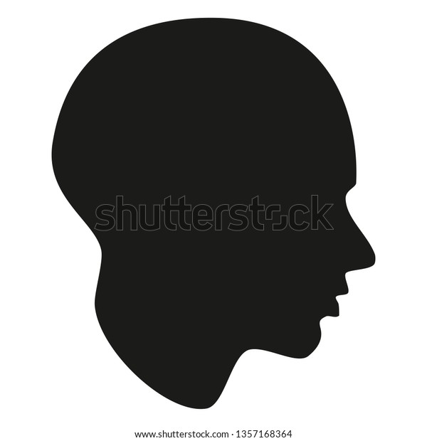 Black Silhouette Head Stock Vector (Royalty Free) 1357168364 | Shutterstock