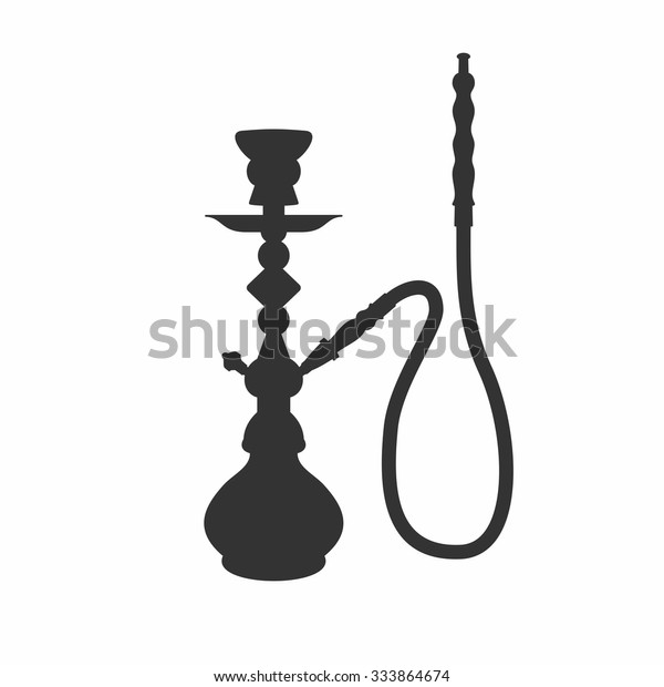 Black Silhouette Hookah Vector Illustration Stock Vector (Royalty Free ...