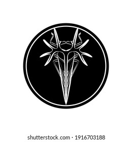 Black Silhouette Insect Treehopper Black Circle Stock Vector (Royalty ...