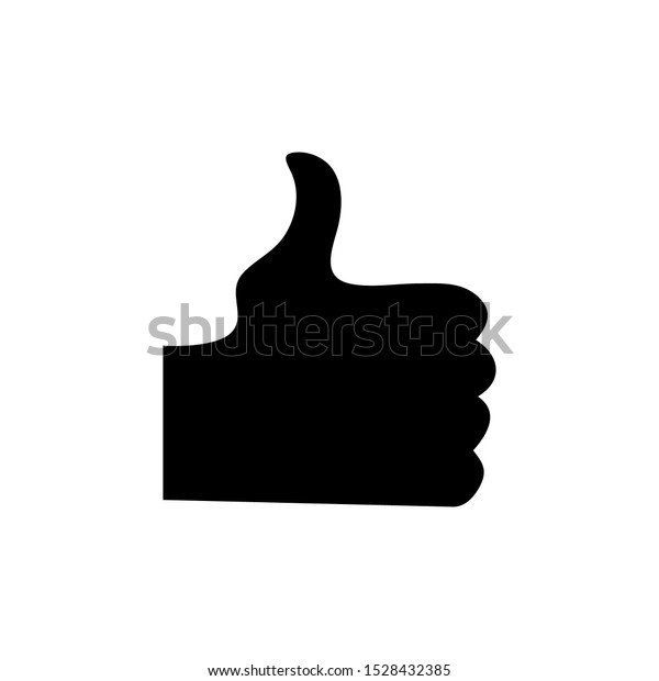 Black Silhouette Left Hand Thumb Vector Stock Vector (Royalty Free ...