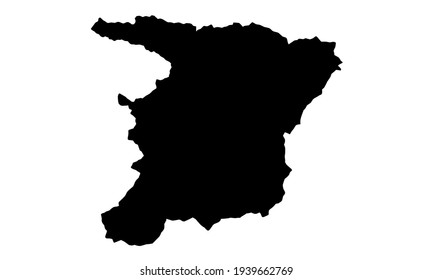 Black Silhouette Map City Aley Lebanon Stock Vector (Royalty Free ...