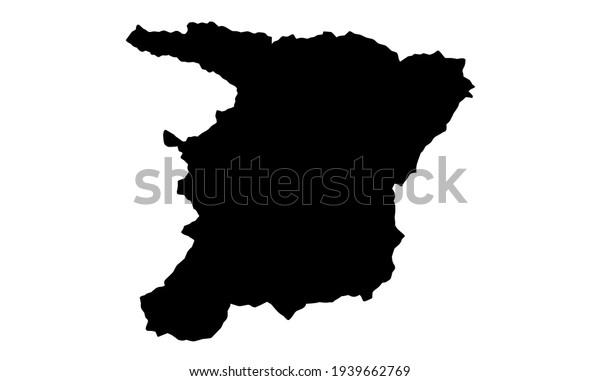 Black Silhouette Map City Aley Lebanon Stock Vector (Royalty Free ...