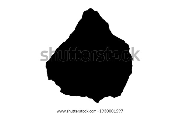 Black Silhouette Map City Ibadan Nigeria Stock Vector (Royalty Free ...