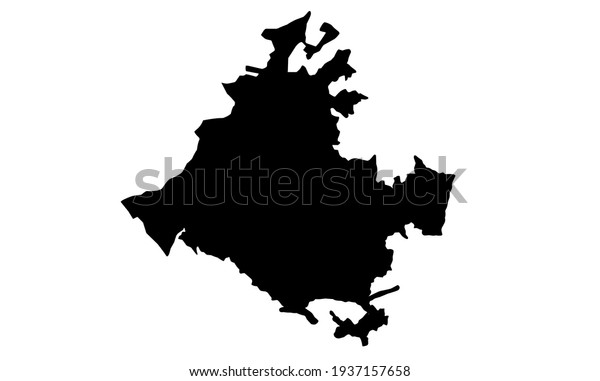 Black Silhouette Map City Torreon Central Stock Vector (Royalty Free ...