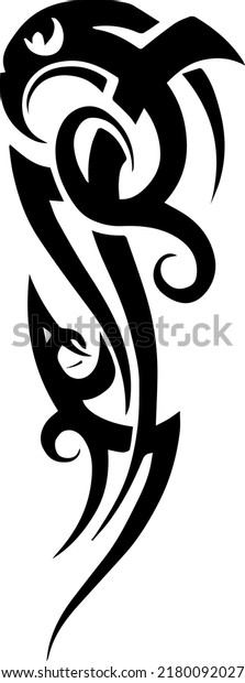 Black Silhouette Shoulder Tattoo Vector Graphic Stock Vector (Royalty ...