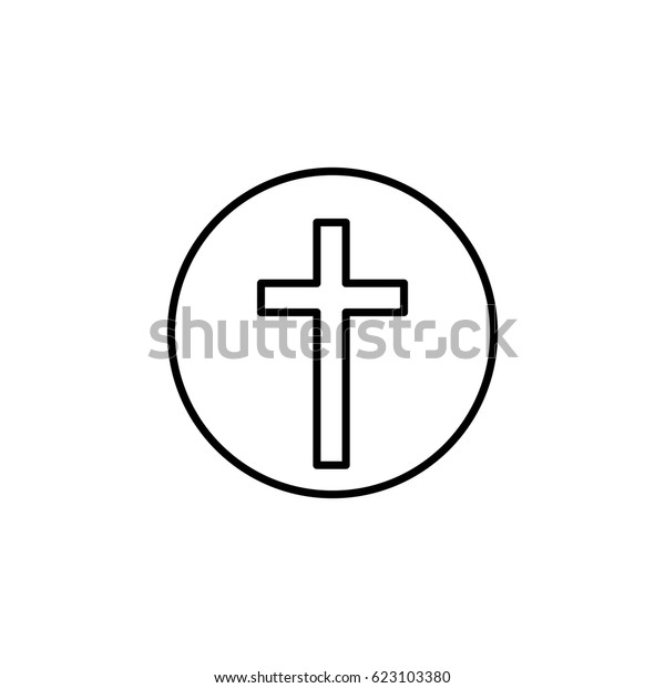 Black Silhouette Sphere Cross Symbol Vector: vector de stock (libre de ...