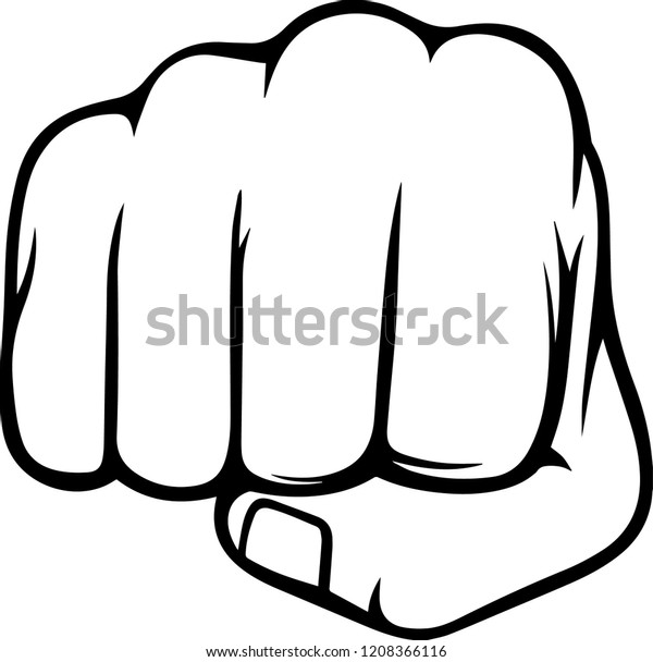 Black Silhouette Strong Right Hand Fist Stock Vector (Royalty Free ...